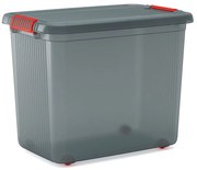 Šedý plastový úložný box s víkem 59x39x45 cm K Latch Box – KIS