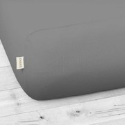 Jersey prostěradlo středně šedé na výšku matrace do 20 cm Velikost: 90 x 200