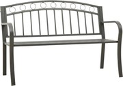 Zahradní lavice šedá 120 cm ocel 319586