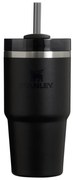 Černá termoska s brčkem z nerezové oceli 600 ml Quencher H2.0 FlowState Tumbler Black – Stanley