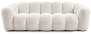 Bílá pohovka z textilie bouclé 232 cm Hippolyte – Bobochic Paris