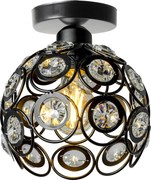 Toolight - Stropní svítidlo CRYSTAL 1xE27 APP203, černá, OSW-30000