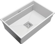 Gamma Decor 7050, 1-komorový granitový dřez 700x470x220 mm, bílá, GMA-ZLE000107