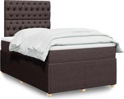 Box spring postel s matrací tmavě hnědá 120x200 cm textil 3292033
