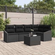 Set pohovek 6 ks Černá polyratan 3346733