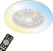 BRILO 3800016 LED stropní svítidlo s ventilátorem, 5 rychlostí, dálkový ovladač, CCT, bílé - BRILO