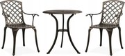 Fionshop 264039588 vidaXL 3dílný bistro set litý hliník bronzový