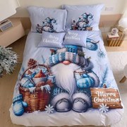 Povlečení Homa GNOMTIME SNOW BLUE 3 dílná sada 140x200 cm