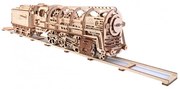 Ugears 3D dřevěné mechanické puzzle Parní lokomotiva 4-6-0 s tendrem