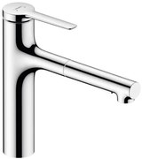 Hansgrohe Zesis dřezová baterie s vytahovací sprškou, 2 proudy chrom 74801000