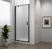 Polysan Polysan, EASY BLACK otočné sprchové dveře 880-1020mm, sklo BRICK, EL1738B