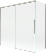 Mexen Rox, 2-křídlová posuvná vanová zástěna 160 + 70 x 150 cm, 8mm čiré sklo, ocelový profil, 8C9-160-070-97-00