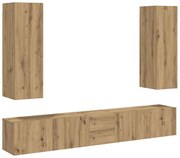 Nástěnné TV skříňky 5 ks dub artisan kompozitní 3328960
