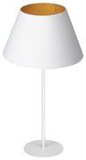 Stolní lampa ARDEN 1xE27/60W/230V pr. 30 cm bílá/zlatá