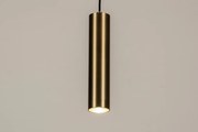 Závěsné minimalistické zlaté svítidlo nad noční stolek do ložnice Teramo Gold
