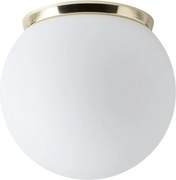 OS STY44982 STYX 1 stropní/nástěnné skleněné svítidlo mosaz leštěná / bílá IP65 25W E27 (původní kód OS 44982) - OSMONT