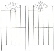 2x Mřížka na popínavé rostliny Paula - 180 x 85,5 cm - Zelená antik