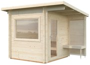 Sauna PALMAKO SANNA 4,1 m² outdoor Barva: Přírodní neošetřené dřevo