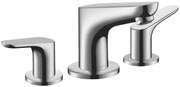Hansgrohe Focus E2 - Umyvadlová baterie 100, 3-otvorová instalace, s odtokovou soupravou s táhlem, chrom 31937000