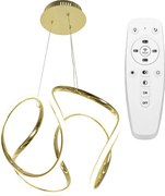 Toolight Toolight, LED závěsné svítidlo + dálkový ovladač 60W APP386-CP, zlatá, OSW-06902