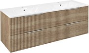 Sapho Cirasa - Umyvadlová skříňka Strip 140x52x46 cm, 4x zásuvka, dub alabama CR141-2322-21