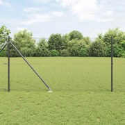 Svařované drátěné ploty s hroty 50 x 1 m Ocel potažená PVC Šedá 3352236