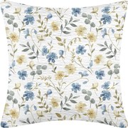 Krepový povlak na polštář Bloom - bílý Velikost: 70 x 90