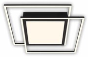 Brilo - LED Stropní svítidlo 2xLED/16W/230V + LED/19W 51,5x51,5 cm černá 3740-015