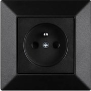 Elhard Zásuvka Royal Premium s rámečkem, černá - kompletní set YP6100B