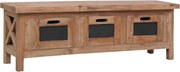 TV stolek se 3 zásuvkami 120 x 30 x 40 cm masivní mahagon 283913