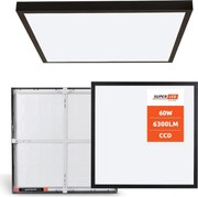Led panel nástěnný 60W 6300lm 60x60cm Stropní Svítidlo Lampa čtvercová černá
