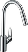 Hansgrohe Focus M41, páková kuchyňská baterie 240, Eco, vytahovatelná sprška, 2jet, chromová, HAN-31833000