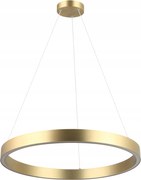 Závěsná Led lampa zlatá kulatá 60 cm do obývacího pokoje, teplá barva Light Prestige