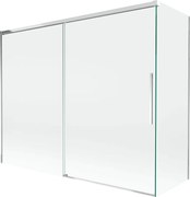 Mexen Rox, 2-křídlová posuvná vanová zástěna 190 + 80 x 150 cm, 8mm čiré sklo, chromový profil, 8C9-190-080-01-00