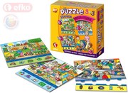 EFKO Puzzle baby Moje rodina skládačka 3v1 set 32 dílků 15x15cm v krabici ef54686