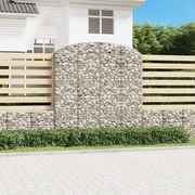 Klenutý gabionový koš 200 x 50 x 200/220 cm pozinkované železo 153480