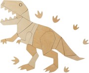 Dřevěná nástěnná dekorace Origami T-rex - dinosaurus do dětského pokoje S