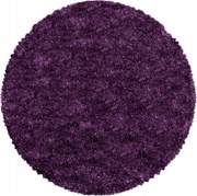 Ayyildiz, Kusový koberec Fluffy Shaggy 3500 lila kruh, 200x200 (průměr) kruh, fialová, ložnice