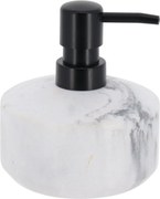 Dávkovač mýdla Vena Marble, bílá/s černými prvky, 175 ml