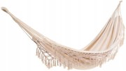 Závěsná houpací síť BOHO ecru