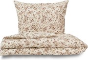 Kvalitex Ložní krepové povlečení Kvítí béžové 1x 140/200, 1x 70/90cm