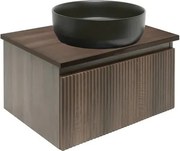 Koupelnová skříňka s krycí deskou SAT Evolution 58x30x44,8 cm ořech mat SATEVO60NAD