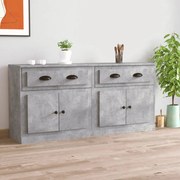 Příborníky 2 ks betonově šedé kompozitní dřevo 3185267