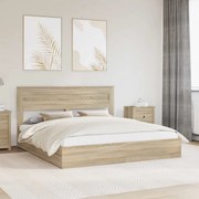 Postel s úložným prostorem se zásuvkou Sonoma dub 180 x 200 cm 3409894
