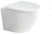 Mereo - Závěsné WC se sedátkem softclose, rimless, bílá VSD82S