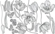 Sada samolepek na zeď Ambiance Bright Tulips
