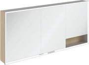 Villeroy & Boch My View+ - Zrcadlová skříňka s LED osvětlením 160x75x17 cm, 3 dvířka, Nordic Oak/šedá A48116VJ