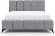 Moderní čalouněná postel MALO 200x180, šedá (Matt Velvet 85)