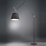 Artemide 0564030A+0779030A+0772030A Tolomeo Mega Terra 42, černá stojací lampa s vypínačem pro 1x150W E27, černé stínítko, max 334cm