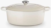 Le Creuset Signature - Pekáč oválný s poklicí, objem 6,3 l, meringue 21178317164430